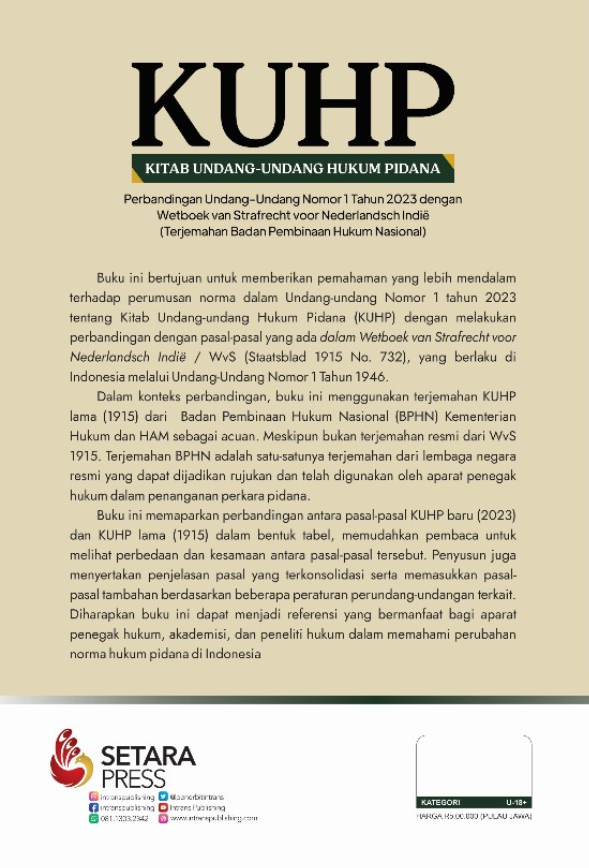 KUHP Kitab Undang-Undang Hukum Pidana: Perbandingan Undang-Undang Nomor ...